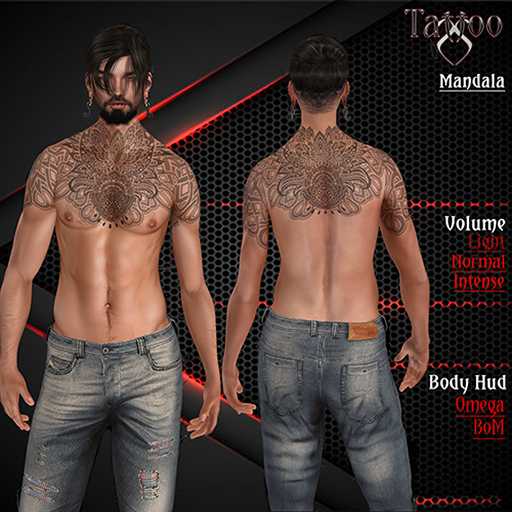 Second Life Marketplace - Bom TATTOO MANDALA Applier Omega for ...