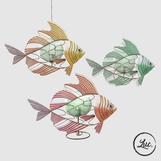 Second Life Marketplace - (Luc.) Acei Fish Candle Holder