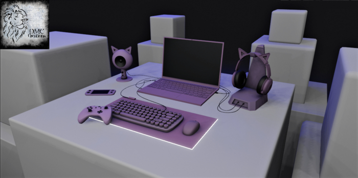 Second Life Marketplace - Set Pink Cat Gaming Full Perm Mesh