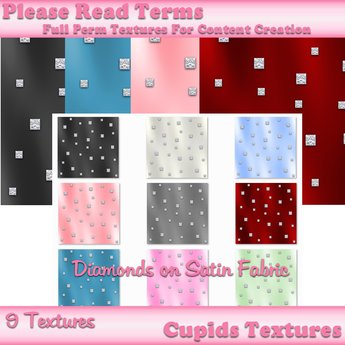 Second Life Marketplace - 9 Diamonds on Satin Fabric Textures