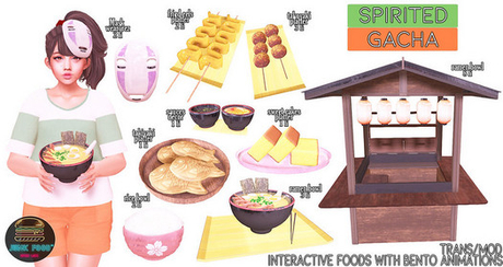 Second Life Marketplace - GACHA - Junk Food - Spirited Mask (Rez)