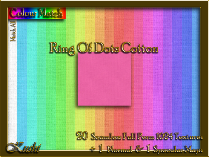 Second Life Marketplace - Ring of Dots Cotton Solids Textures