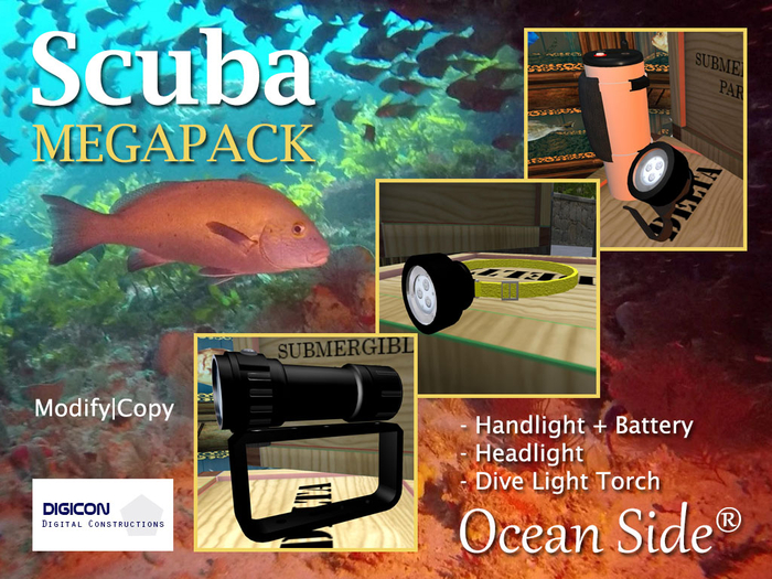 Second Life Marketplace - Scuba Lights Megapack (BOX)