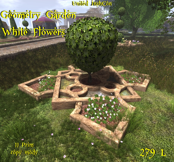 Second Life Marketplace - *UI* Geometry Garden white Flowers v