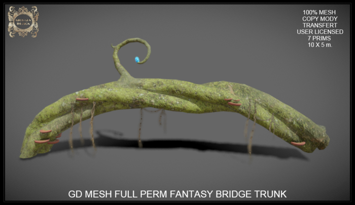 Second Life Marketplace - GD MESH FULL PERM FANTASY BRIDGE TRUNK
