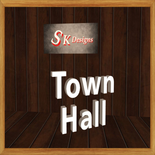 Second Life Marketplace - SK DESIGNS - "Town Hall" 3D SIGN (Letters ONLY)
