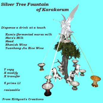 Second Life Marketplace - Silver Tree Fountain of Karakorum box V2