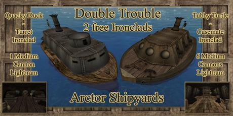 Second Life Marketplace - Duck and Turtle Ironclads ICS
