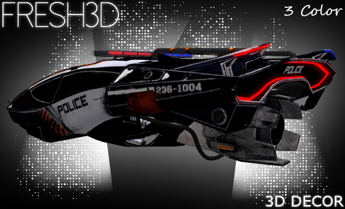 Second Life Marketplace - Fresh3D Sci-fi Police Cars