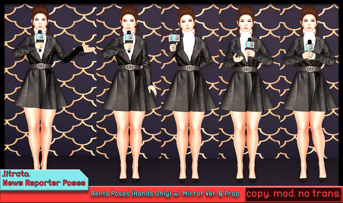Second Life Marketplace - .litrato. News Reporter Poses