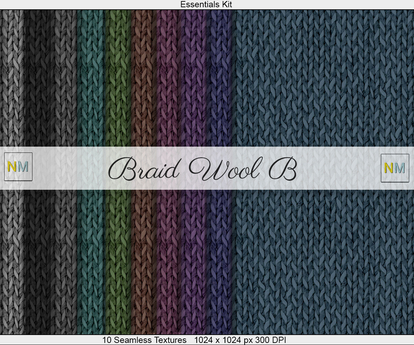 Second Life Marketplace - Braid Wool B Essentials Kit 10 Seamless ...