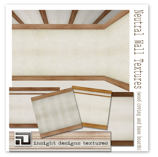 Second Life Marketplace - ID | Seamless Neutral walls with natural wood ...