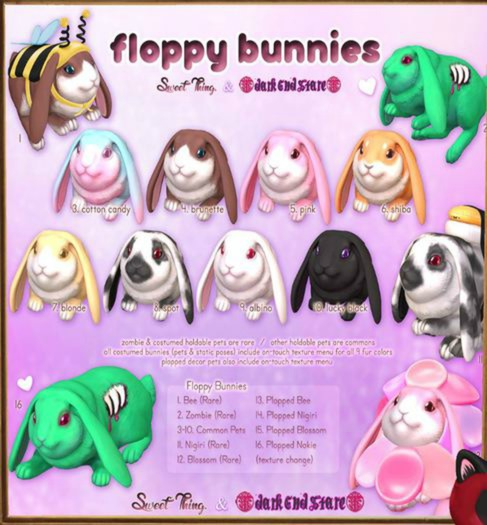 Second Life Marketplace - Sweet Thing. & darkendStare . Floppy Bunnies ...