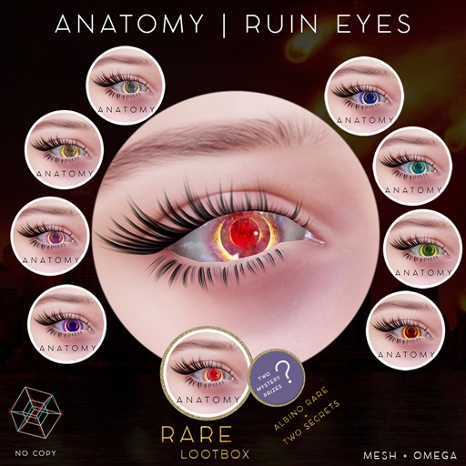 Second Life Marketplace - ANATOMY - RUIN EYES - PURPLE -COMMON