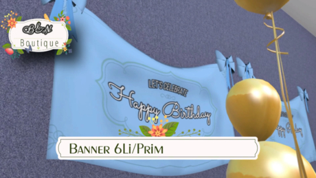 Second Life Marketplace - B&N Happy Birthday or Rezday "Blue pastel Set"