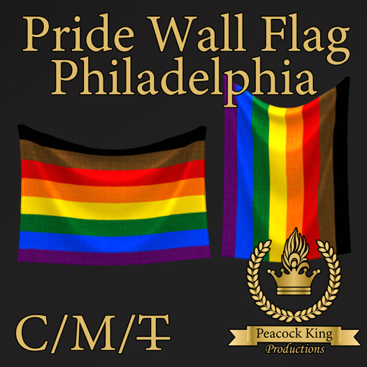 Second Life Marketplace - (PKP) Philadelphia Pride Wall Flags