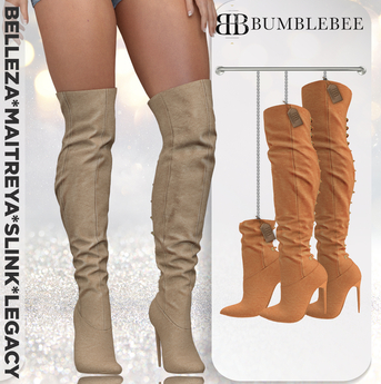 Second Life Marketplace - Bumblebee - Jessie Hanover Boots - Tawny