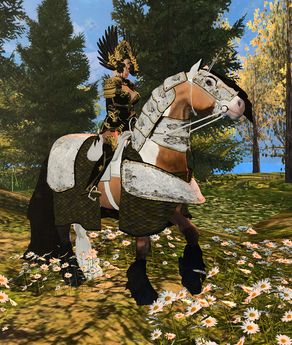 Second Life Marketplace - *E* RealHorse Rideable Gypsy Vanner Armored ...