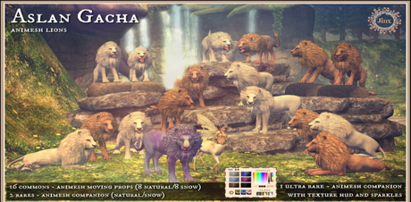 Second Life Marketplace - Jinx : Aslan Gacha - Companion Natural RARE ...