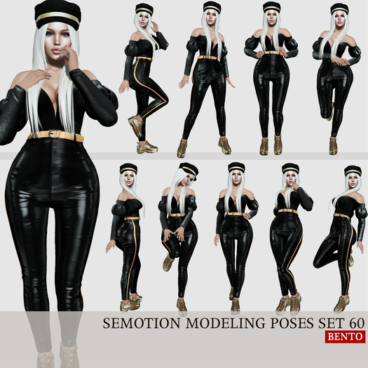 Second Life Marketplace Semotion Female Bento Modeling Poses Set 60