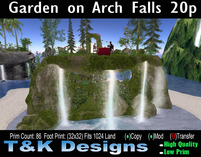 Second Life Marketplace - Garden Arch Falls v20p Mesh(32x32)86PCM1899 T ...