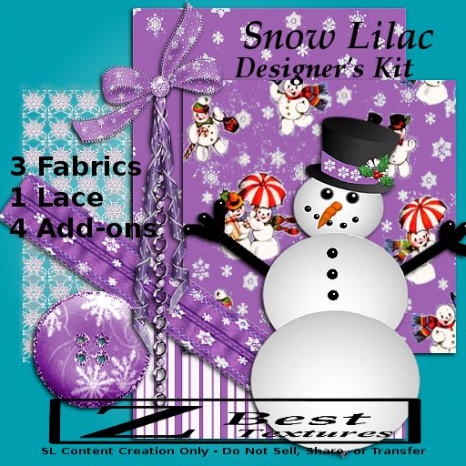 Second Life Marketplace - *Z Best Textures* Snow Lilac Designer's Kit ...