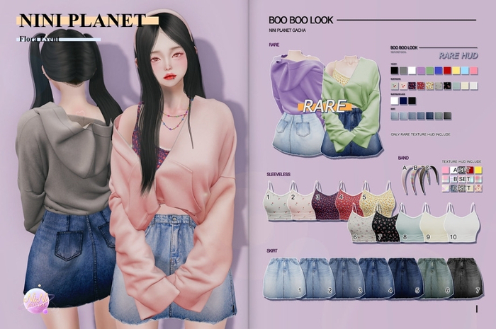 Second Life Marketplace - NINI Planet. Boo Boo Look : BAND B [BOX]
