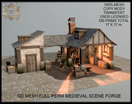 Second Life Marketplace - GD MESH FULL PERM MEDIEVAL SCENE FORGE