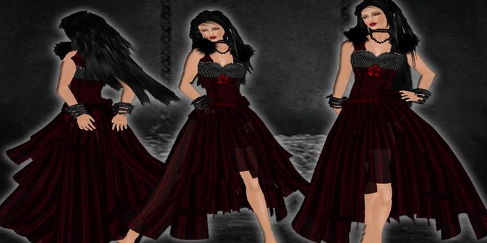 Second Life Marketplace - ! GLOOM ! long outfit night female eva 013