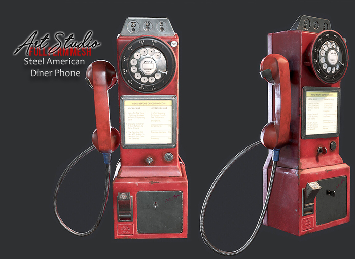 Second Life Marketplace - Art Studio.FULL PERM \\ Steel American Diner ...