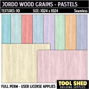 Second Life Marketplace - Tool Shed - Jordo Wood Grains - Pastels