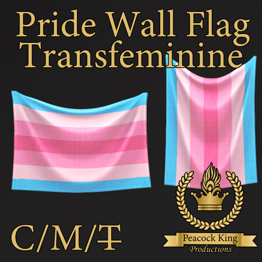 Second Life Marketplace - (PKP) Transfeminine Pride Wall Flags