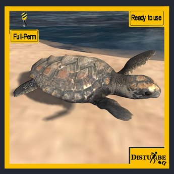 Second Life Marketplace - ::DisturbeD:: Water Turtle - FULL PERM MESH