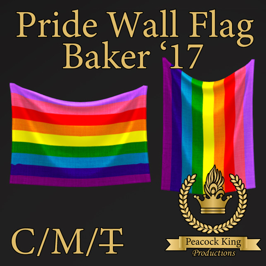 Second Life Marketplace - (PKP) Baker Pride 2017 Wall Flags