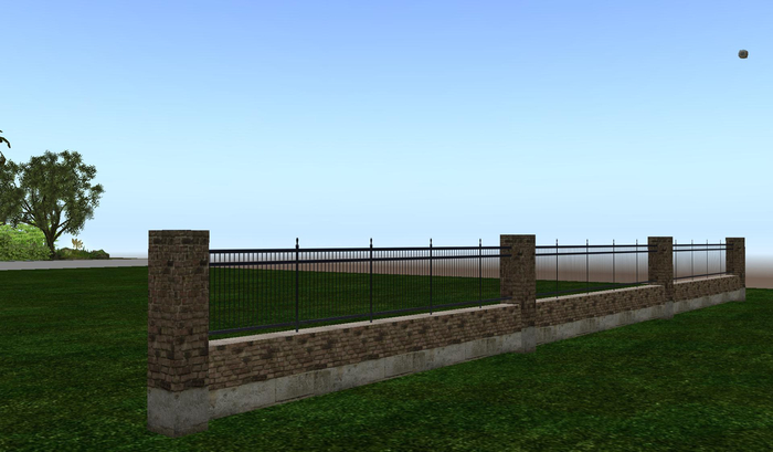 Second Life Marketplace - GM Brick 30 m Fence 3p MP03