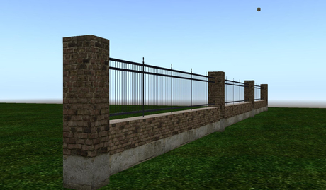 Second Life Marketplace - GM Brick 30 m Fence 3p MP03