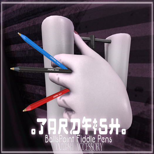 Second Life Marketplace - .Tardfish. Ballspoint Fiddle Pen - Black