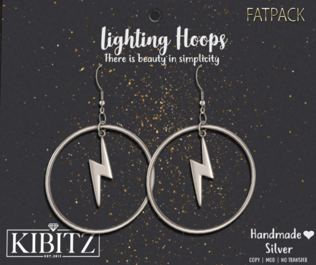 Second Life Marketplace - Kibitz - Lightning hoops - silver