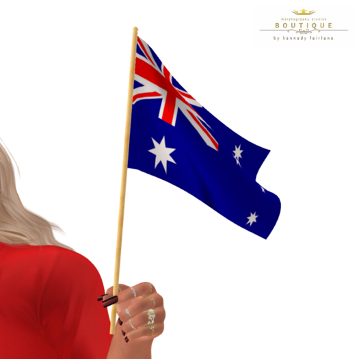 Second Life Marketplace - Australia Hand Held Flag - (Boxed)