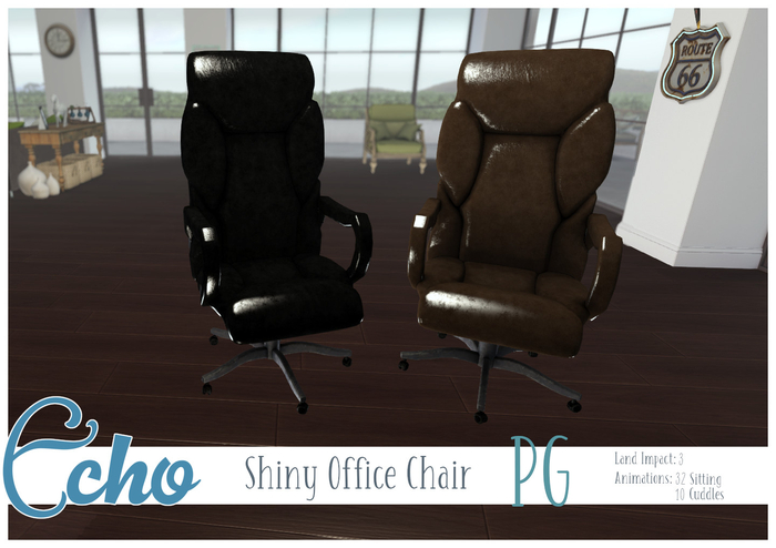 Second Life Marketplace - Echo - Blenheim - Office Chair - PG - Style 2