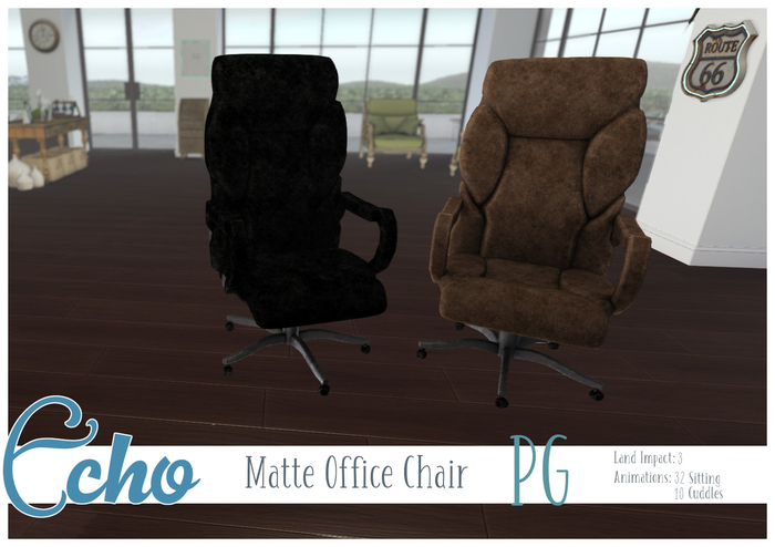 Second Life Marketplace - Echo - Blenheim - Office Chair - PG - Style 1