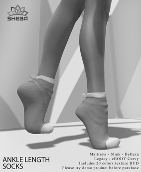 Second Life Marketplace - [Sheba] Ankle lenght socks demo