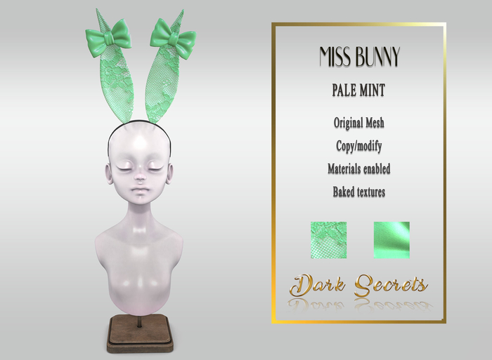 Second Life Marketplace Dark Secrets Miss Bunny Pale Mint
