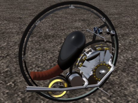 Second Life Marketplace - Black Fire Monowheel