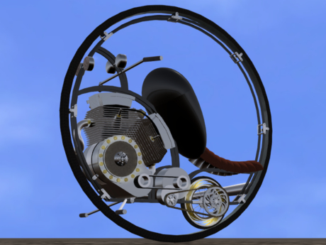 Second Life Marketplace - Black Fire Monowheel