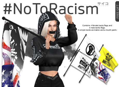 Second Life Marketplace - PSYCHO - NO TO RACISM ! Black Lives Matter