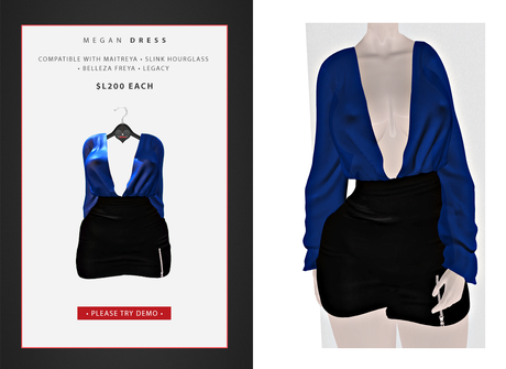 Second Life Marketplace - [.N.] Megan Dress - Royal