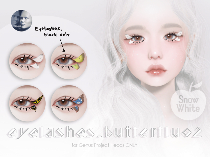 Second Life Marketplace - ::SnowWhite:: eyelashes_butterfly02_genus