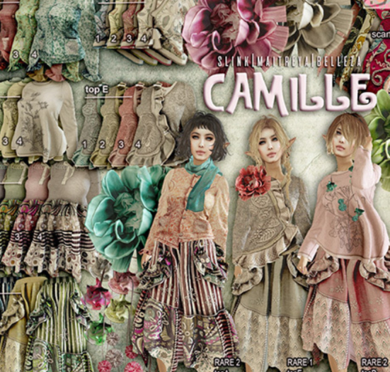 Second Life Marketplace - !gO! Camille top B3, E2+3, Skirt2 Belleza ...