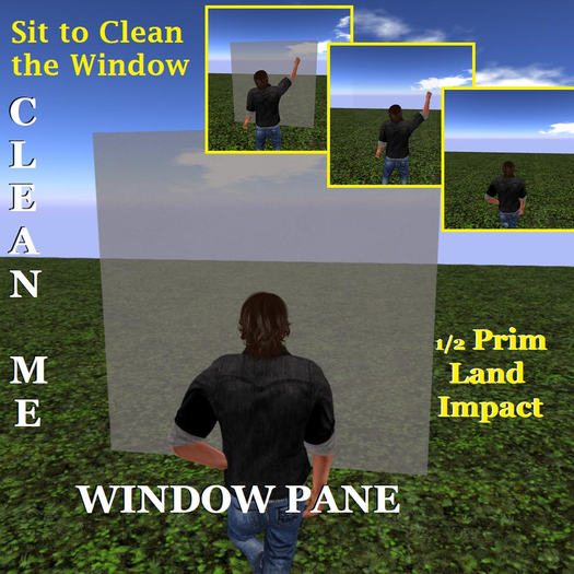 Second Life Marketplace - Mesh Dirty Window Pane that "Cleans" - DO NOT ...
